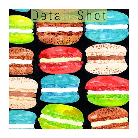 Stacked Macarons Watercolor Art Print Pastry Wall Decor Kitchen