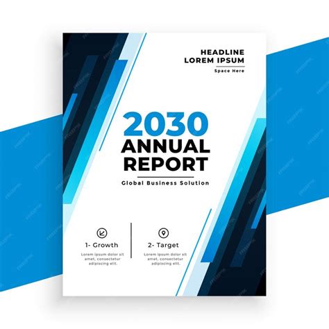 비즈니스 브로셔 전단지 프레 젠 테이 션 현대 블루 템플릿 디자인 무료 벡터