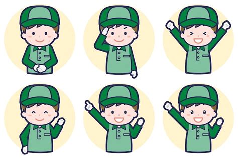 Premium Vector Male Deliveryman Pose Set 01