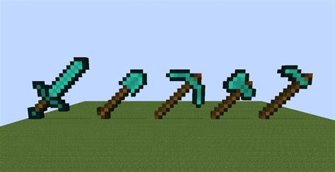 Minecraft Diamond Tools Wallpaper
