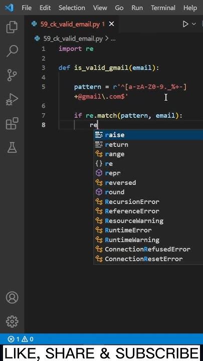 Check An Email Valid Or Not Python Shorts Youtube