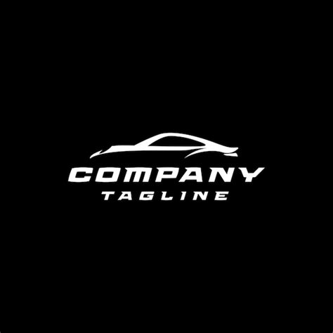 우아하고 스포티한 곡선의 스포츠카 실루엣 프리미엄 벡터