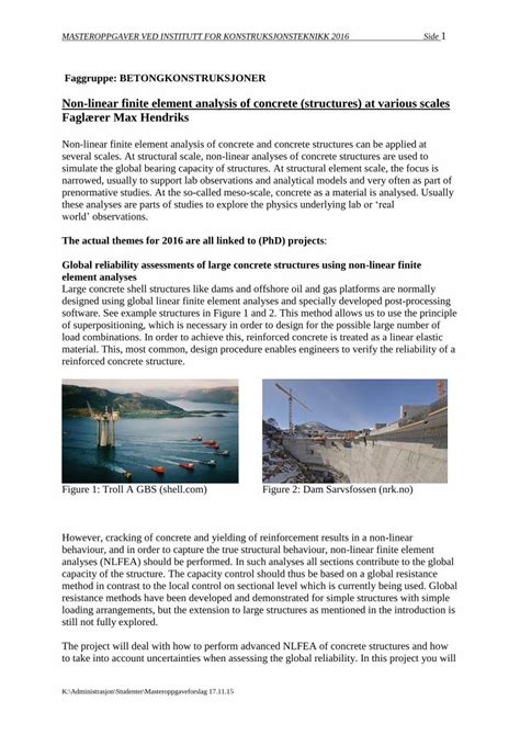 Pdf Non Linear Finite Element Analysis Of Concrete Structures
