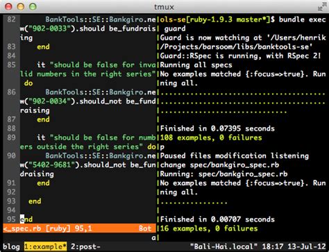 Tests On Demand Using Vimux And Turbux With Spork And Guard The Pug Automatic