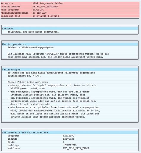 Dump GETWA NOT ASSIGNED After System Update To E SAP Community