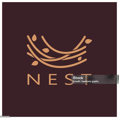 새 둥지 로고 아이콘 일러스트레이션 디자인 템플릿 새 농장 새 사업 새 집 현대적인 미니멀리스트 벡터 개념으로 새 보호 0명에 대한 스톡 벡터 아트 및 기타 이미지 Istock