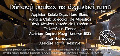 Dárkový Poukaz Na Pokročilou Degustaci Rumů Ii Rum Rumové