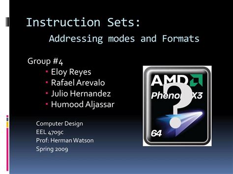 PPT Instruction Sets Addressing Modes And Formats PowerPoint Presentation ID