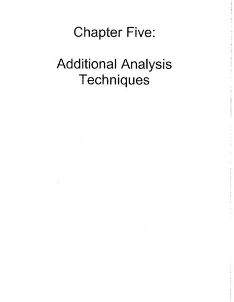 Additional Analysis Techniques Problems With Solution Docsity