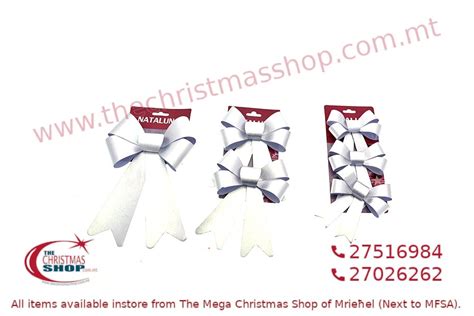 Assorted Christmas Bows Silver Par5455242 The Christmas Shop