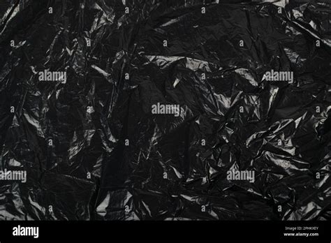 Crumpled Garbage Bag Texture Background Wrinkled Trash Package Pattern Used Plastic Bin Bags