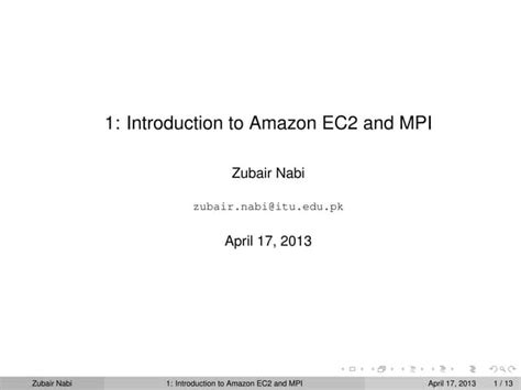 Lab 1 Introduction To Amazon Ec2 And Mpi Ppt