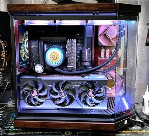 Steampunk Themed Build In A Hyte Y70 With Walnut Panels And A Nixie Clock Album On Imgur