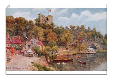Art Prints Of Knaresborough Castle Colour Litho Kunstdruck Kunst