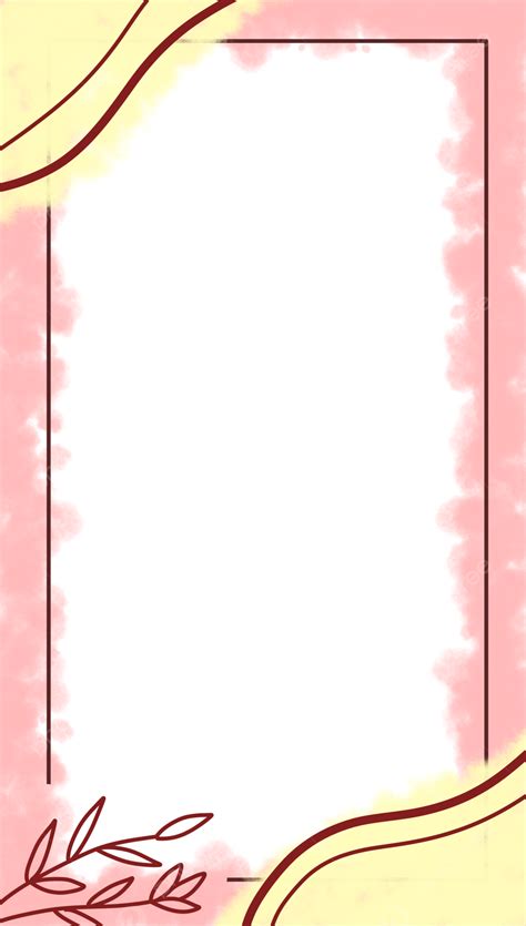 분홍색과 노란색 색상의 인스타그램 스토리 템플릿 액자 이야기 인스 타 그램 Png 일러스트 및 Psd 이미지 무료 다운로드 Pngtree