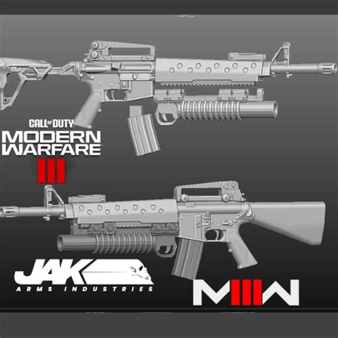 🤙 Jak Patriot Conversion Kit M16 Call Of Duty Mw3・ Obj File For 3d