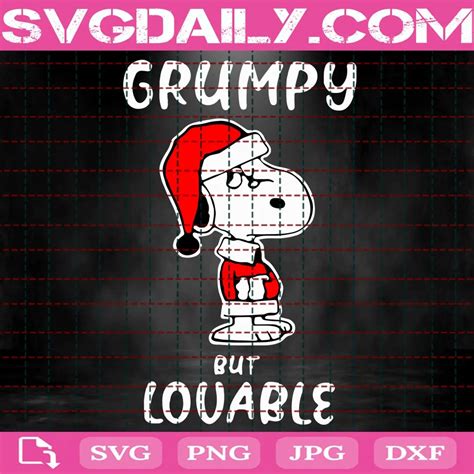 Snoopy Grumpy But Lovable Svg Svgdaily Daily Free Premium Svg Files