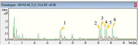 LCMS Chromatograms Of The Compound From Leaves Extract Of C Olitorius Download Scientific Diagram