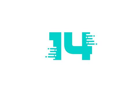 14 Number Logo Icon For Business And Company 3673717 Vector Art At Vecteezy
