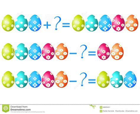 Action Relationship Of Addition And Subtraction Examples With With Easter Eggs Educational