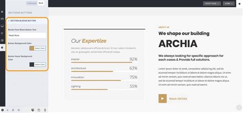 Customize Section Buttons Nordic Wp Theme