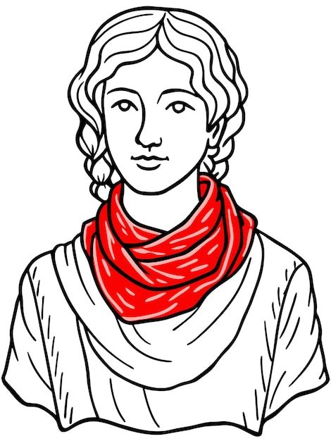 Premium Vector Red Scarf Vector Graphics Illustration Eps Source File