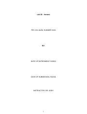 Model 2 Lab 02 Vectors 1 4 Docx Lab 02 Vectors PHY 231 0A2M SUMMER 2021 BY DATE OF