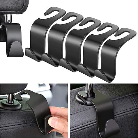 5 Piezas Gancho De Asiento De Auto Organizador Para Colgar Bolsasgancho Universal