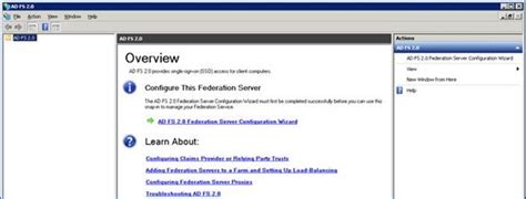 installing and configuring adfs 2 0 sharepoint pals