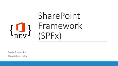 Overview Of Sharepoint Framework Spfx Ppt