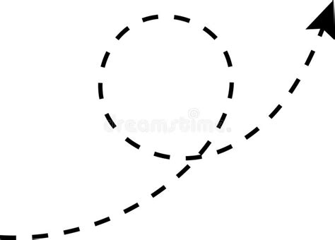 Vector Hand Drawn Dashed Arrow Curved Dotted Arrow Zigzag Arrow