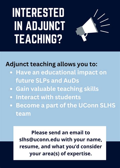 Interested In Adjunct Teaching Department Of Speech Language And Hearing Sciences