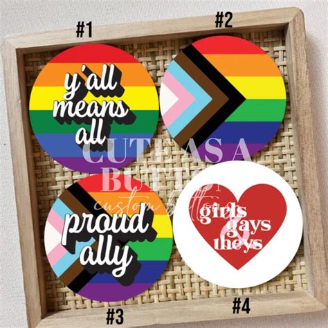 Gay Pride Buttons Etsy