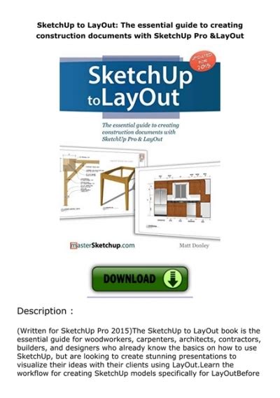 Pdf Read Sketchup To Layout The Essential Guide To Creating Construction Documents