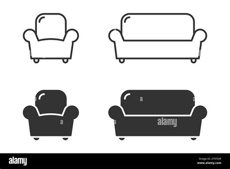 Sofa Icon Armchair Icon Vector Illustration Stock Vector Image And Art