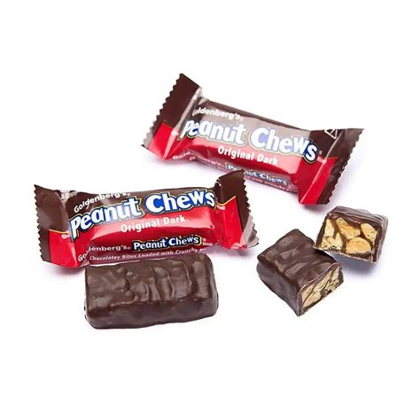 Peanut Chews Mini Size Candy Bars Original Dark 100 Piece Box