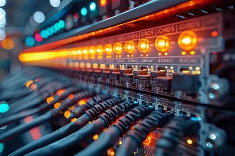 Multi Colored Network Hardware For Production Automation In Factories And Shopping Centers Stock