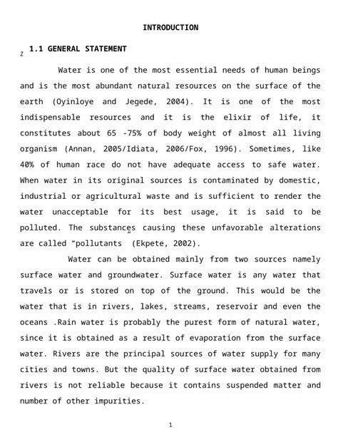 Docx Physiochemical Analysis Carried Out On Groundwater And Surface