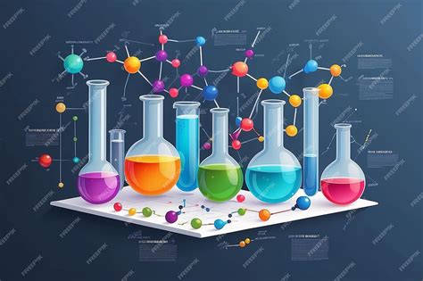 Premium Photo Illustrate A Corner Of The Lab With Colorful Molecular Models And Charts