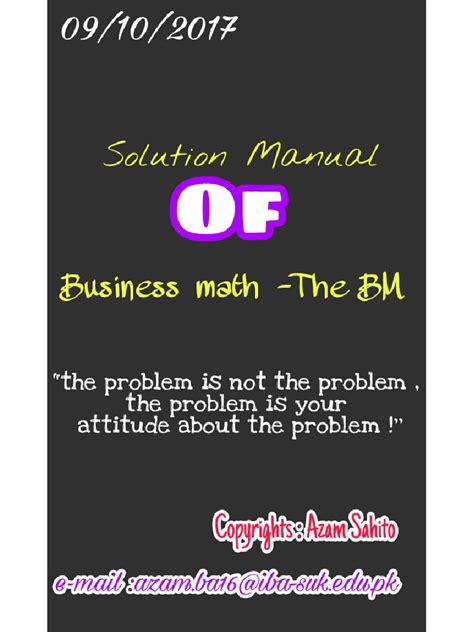 Applied Mathematics Solved Manual Pdf