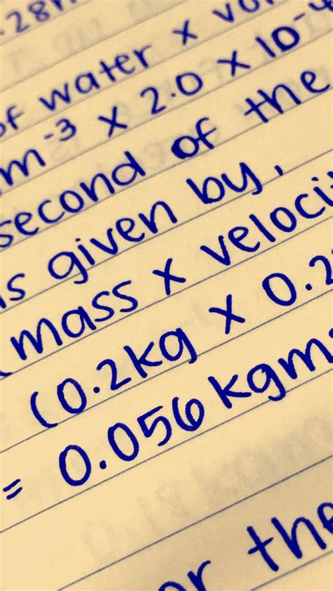 Physics Handwriting Examples