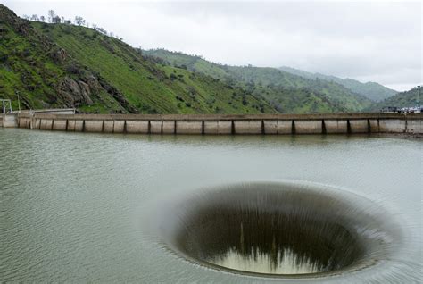 The Spillway At Monticello Dam Lake Berryessa In California R