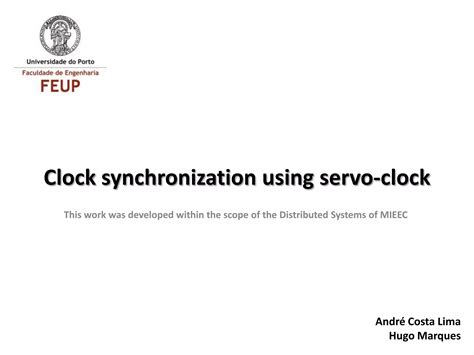clock synchronization using servo clock pptx