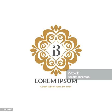 벡터 엠 블 럼입니다 우아하고 고전적인 요소 보석 미용 및 패션 산업에 사용할 수 있습니다 로고 모노 그램 초대장 전단지 메뉴 브로셔 배경 또는 원하는 아이디어에 적합