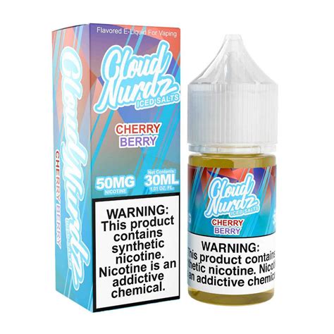 Cloud Nurdz Salts Iced Cherry Berry Synnic 30ml E Juice