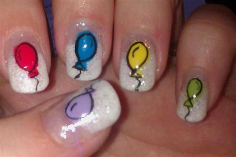 Balloon Nails Birthday Nail Art Nail Art Designs Nail Art Wedding