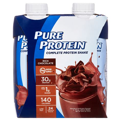 Pure Protein Shake Complete Rich Chocolate 4 Pack — Upc 749826793641