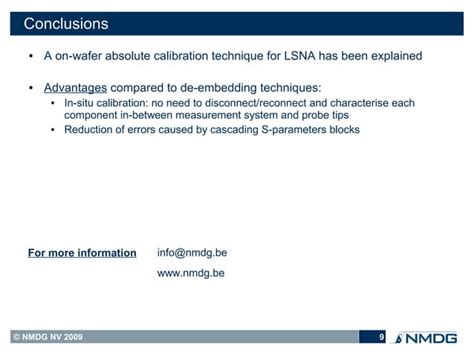 On Wafer Absolute Calibration Ppt