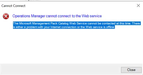 Error While Importing Management Pack From Online Catalog Scom 2019 Microsoft Qanda