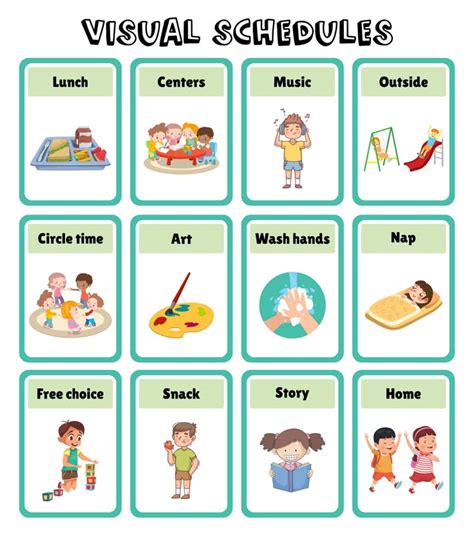 Preschool Visual Daily Schedule Visual Schedule Preschool Visual